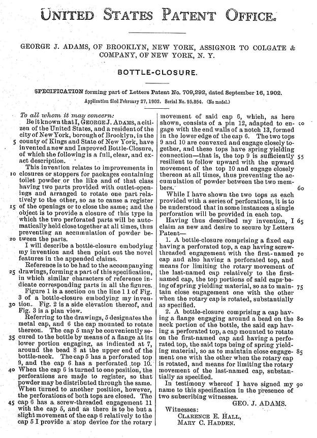 Colgate History Patents And Illustrated Timeline
